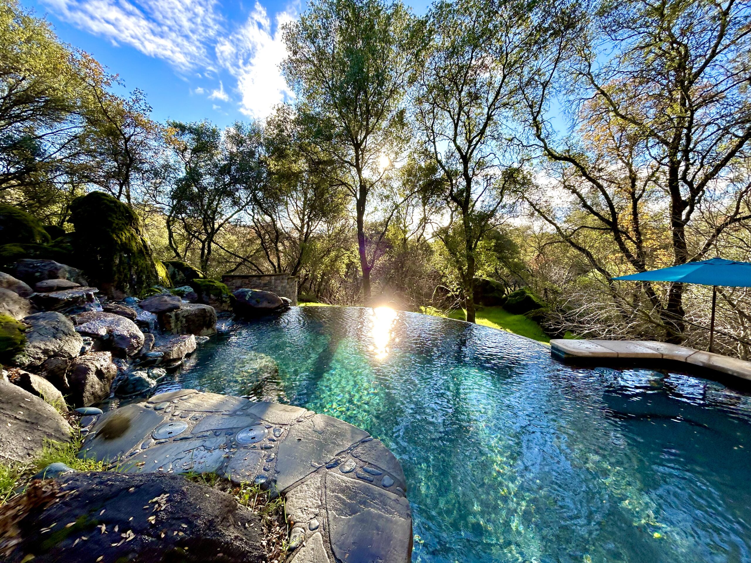 Tranquil River Pool Setting by Jim Chandler Pools
